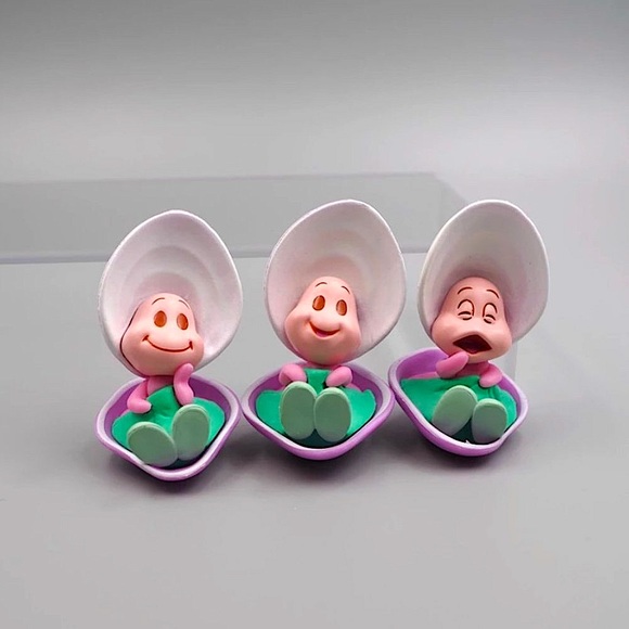 Toys | 3pc Baby Oyster Shell Figurines Alice In Wonderland Mini Disney ...